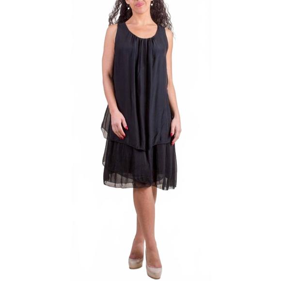 Gigi Moda | Dresses | New Gigi Moda Agata Silk Midi Dress In Black ...